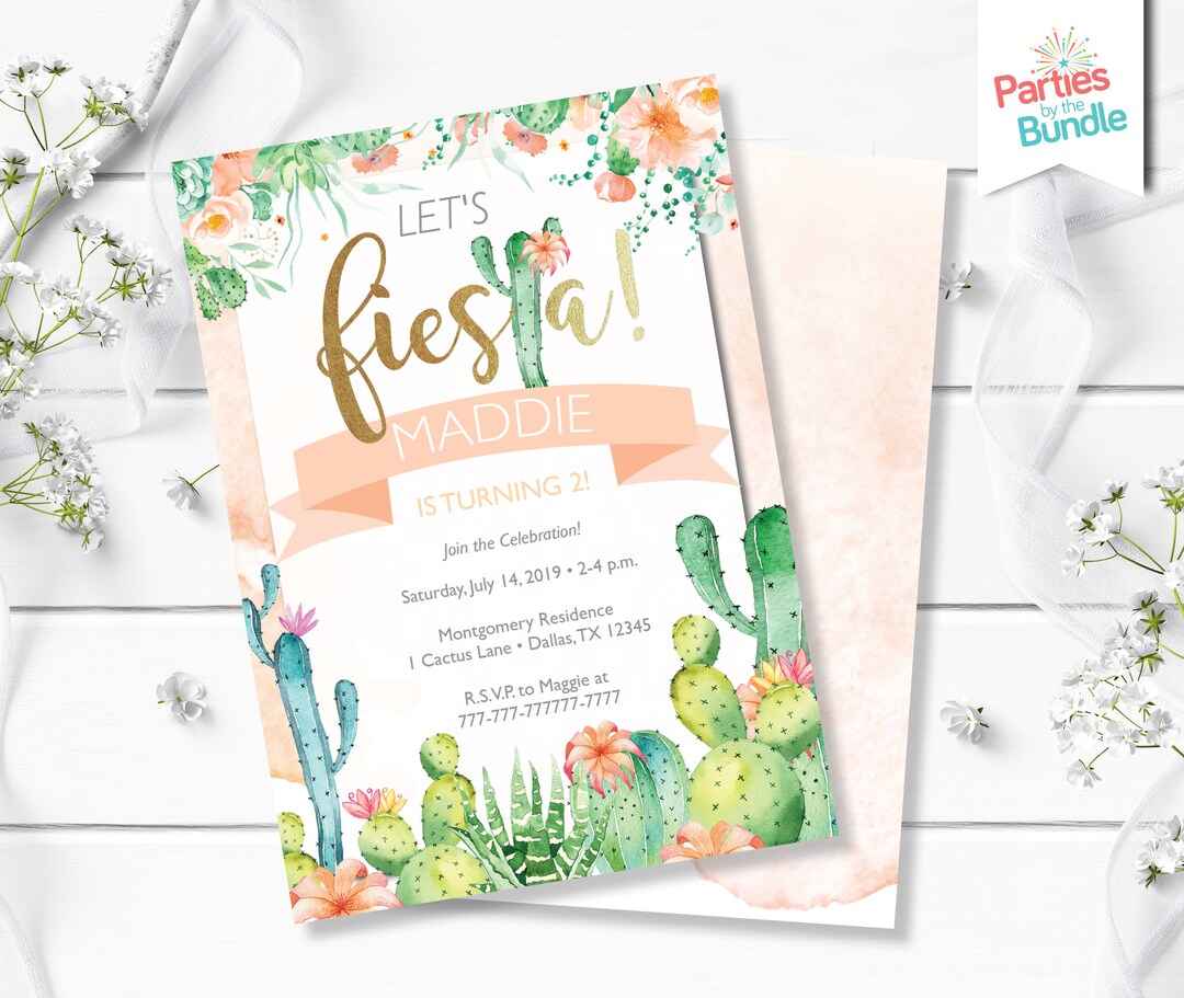 First Fiesta Birthday Party Invitation, First Fiesta Birthday Invite ...