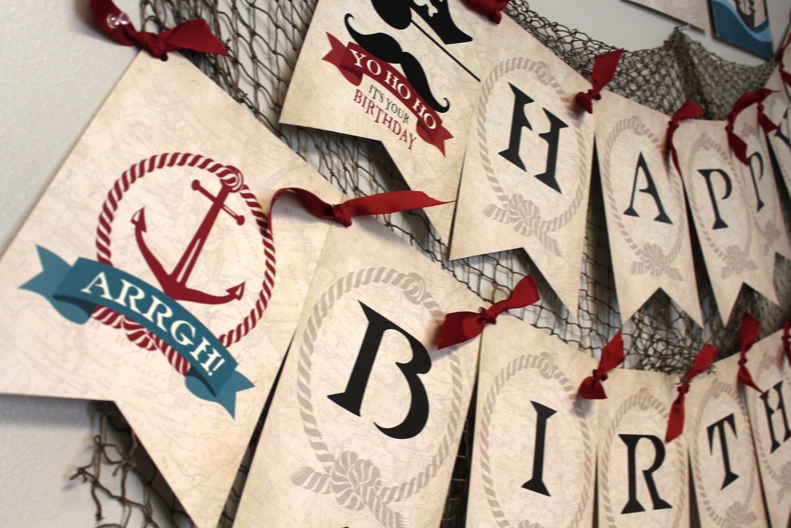 Pirate Birthday Party Printable Banner Pirate Decorations - Etsy