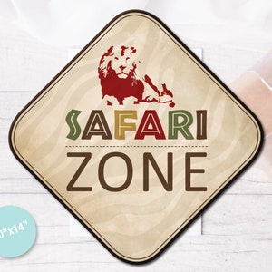 Jungle Safari Party Signs: Zoo Animals Birthday Decor (instant Download ...