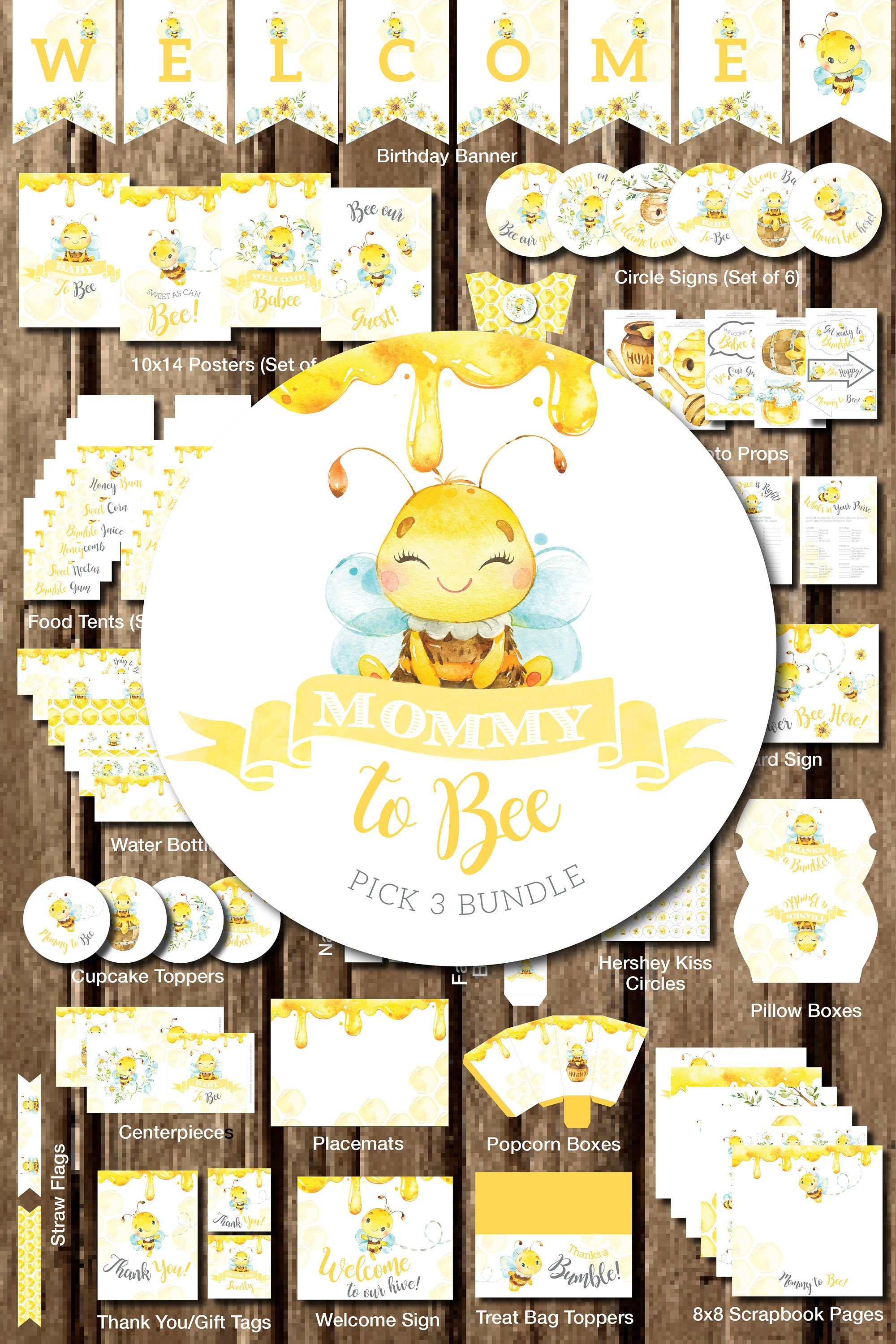 Bee Party Package Mommy to Bee Decoration Kit Baby to Bee - Etsy