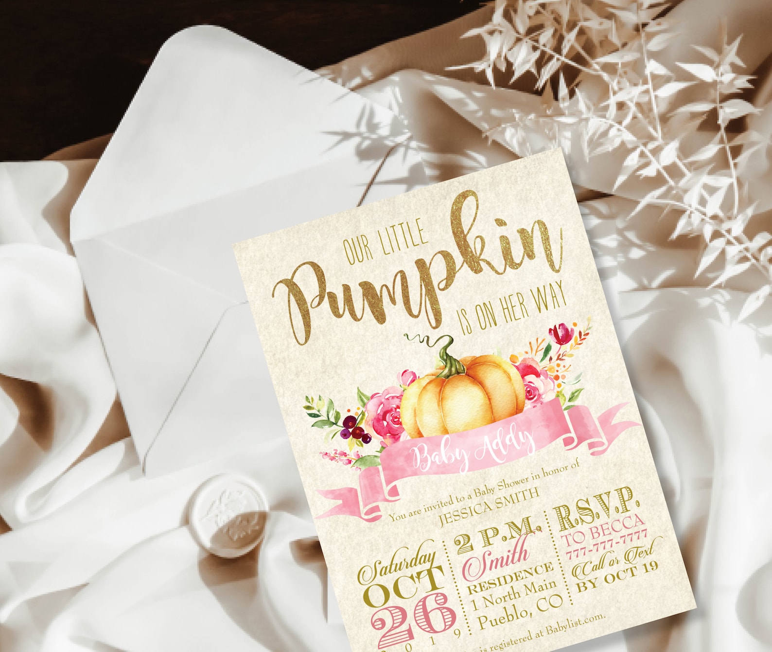 Little Pumpkin Baby Shower Invitation Little Pumpkin Shower - Etsy