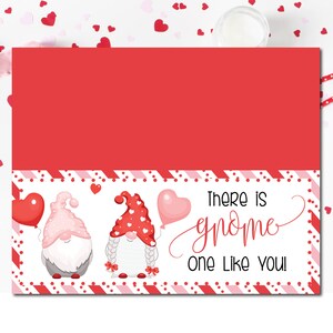 Valentine's Day Treat Topper, There's Gnome One Like You, Printable ...