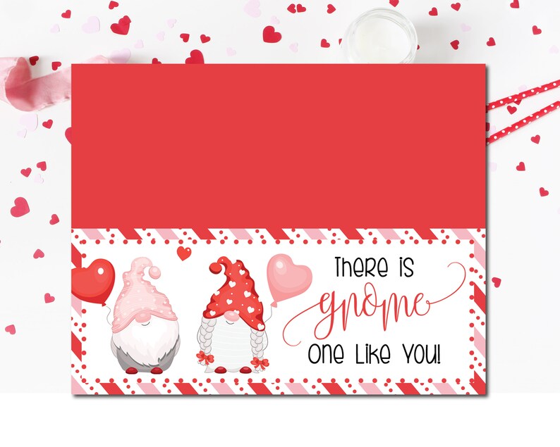 Valentine's Day Treat Topper There's Gnome One Like - Etsy