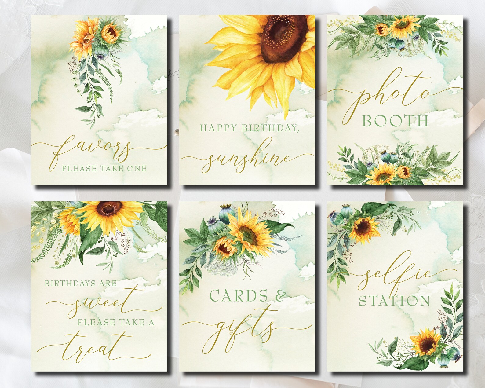 Sunflower Birthday Party Signs Little Sunflower Printable - Etsy