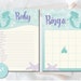 Mermaid Baby Shower Games, Under the Sea Baby Bingo, Price is Right ...