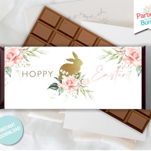 Easter Printable Chocolate Wrapper Floral Easter Candy Bar Wrapper ...