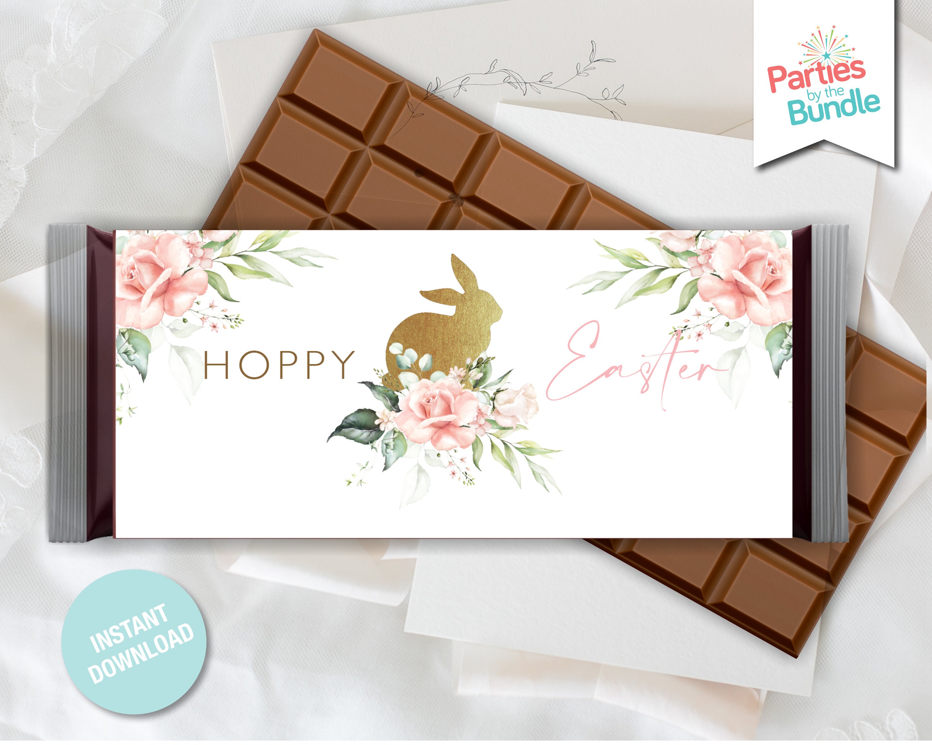 Easter Printable Chocolate Wrapper Floral Easter Candy Bar - Etsy