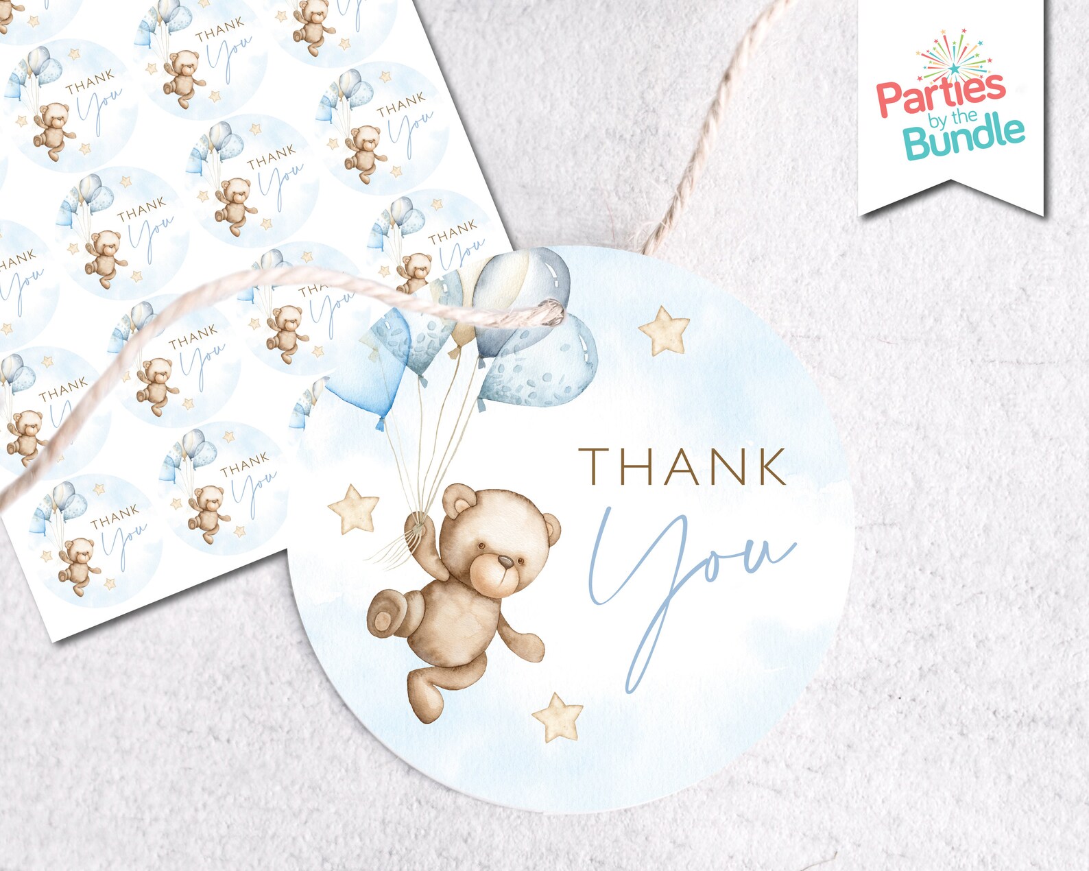 Teddy Bear Circle Gift Tags Printable Tags 2 Inch Circle - Etsy