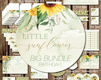 Sunflower Themed Bunting INSTANT DOWNLOAD Printable Pennant - Etsy