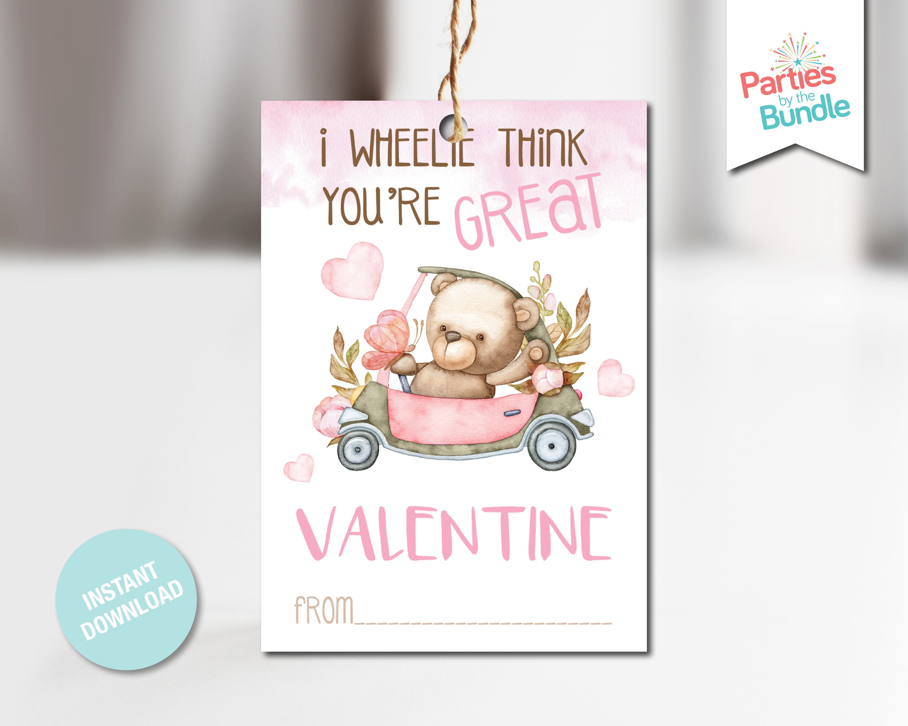 Printable Valentine's Day Gift Tag, Valentine Favor Tag, Printable ...