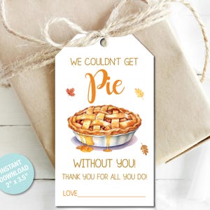 Thanksgiving Gift Tag | Baked Goods Favor Card | All That and a Slice ...