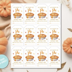 Thanksgiving Gift Tag | Baked Goods Favor Card | All That and a Slice ...