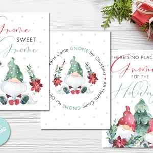 Gnome Christmas Party Posters, Gnome Printables, Gnome Christmas Decor ...