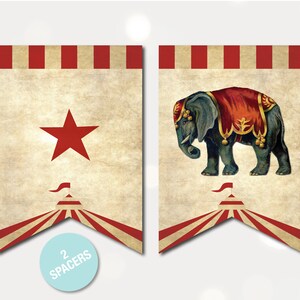 Circus Baby Shower Decorations, Party Banner A-Z, Vintage Carnival ...