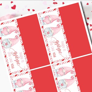 Valentine's Day Treat Topper, There's Gnome One Like You, Printable ...