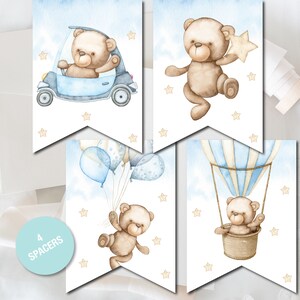 Teddy Bear Party Banner, Banner Bunting, Birthday Party Decorations ...