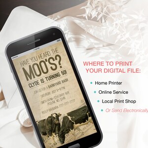 Farm Birthday Invitation, Barnyard Birthday Invitation, Cow Birthday ...