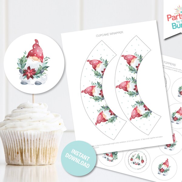 Christmas Cupcake Toppers - Etsy