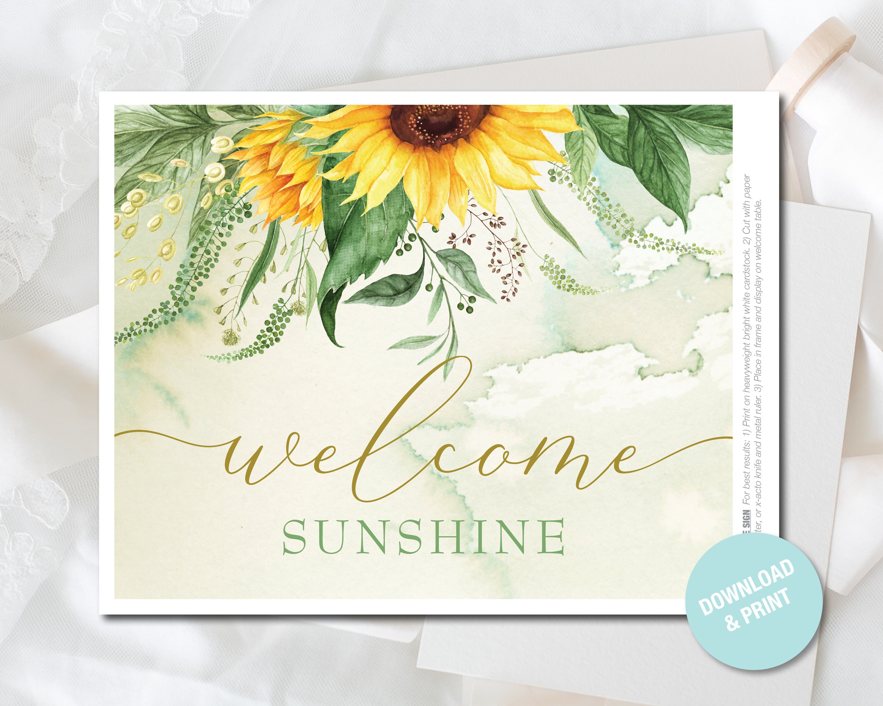 Sunflower Welcome Sign Little Sunflower Birthday Sign | Etsy