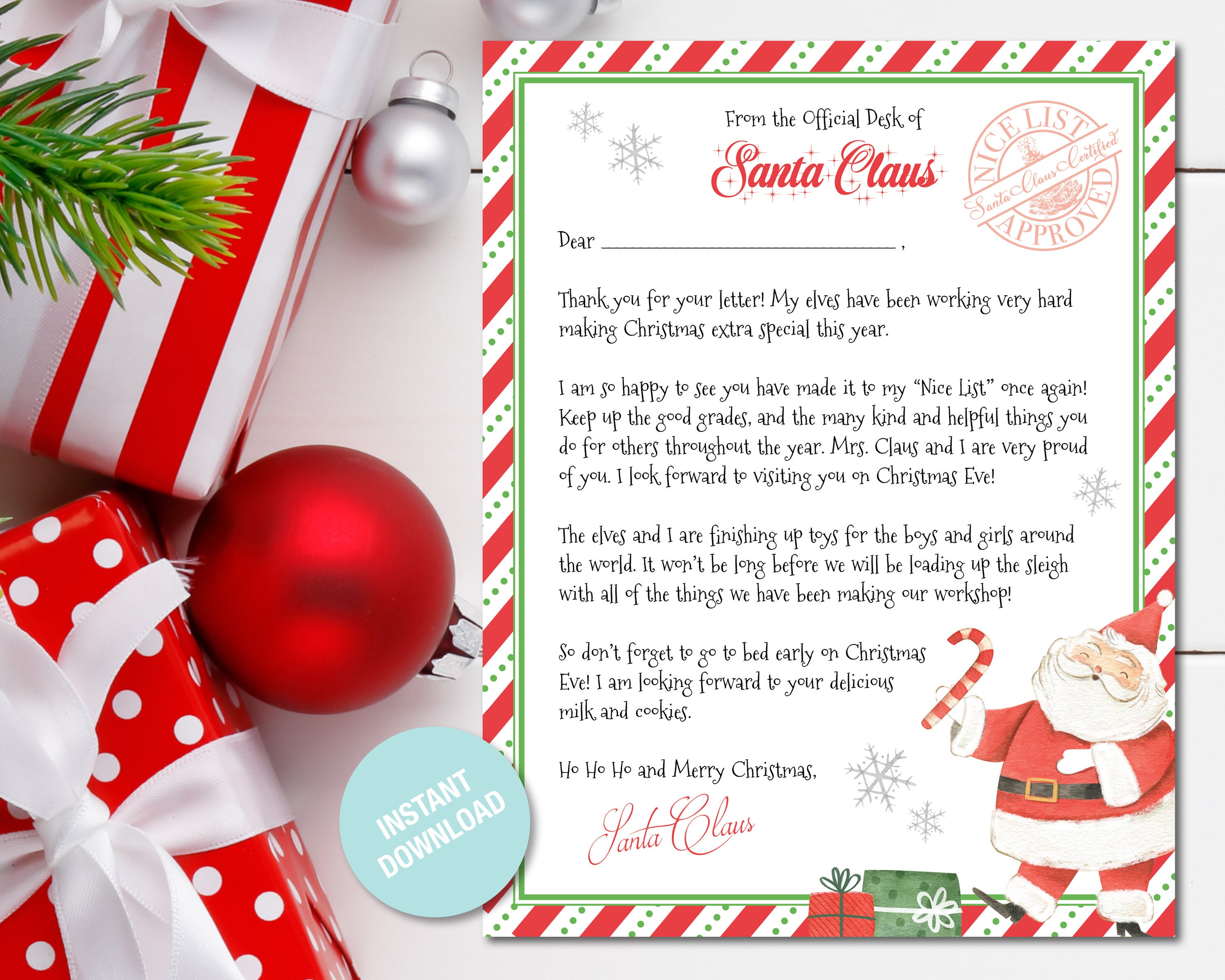 Official Letter From Santa Claus 10 Envelope North Pole | Etsy