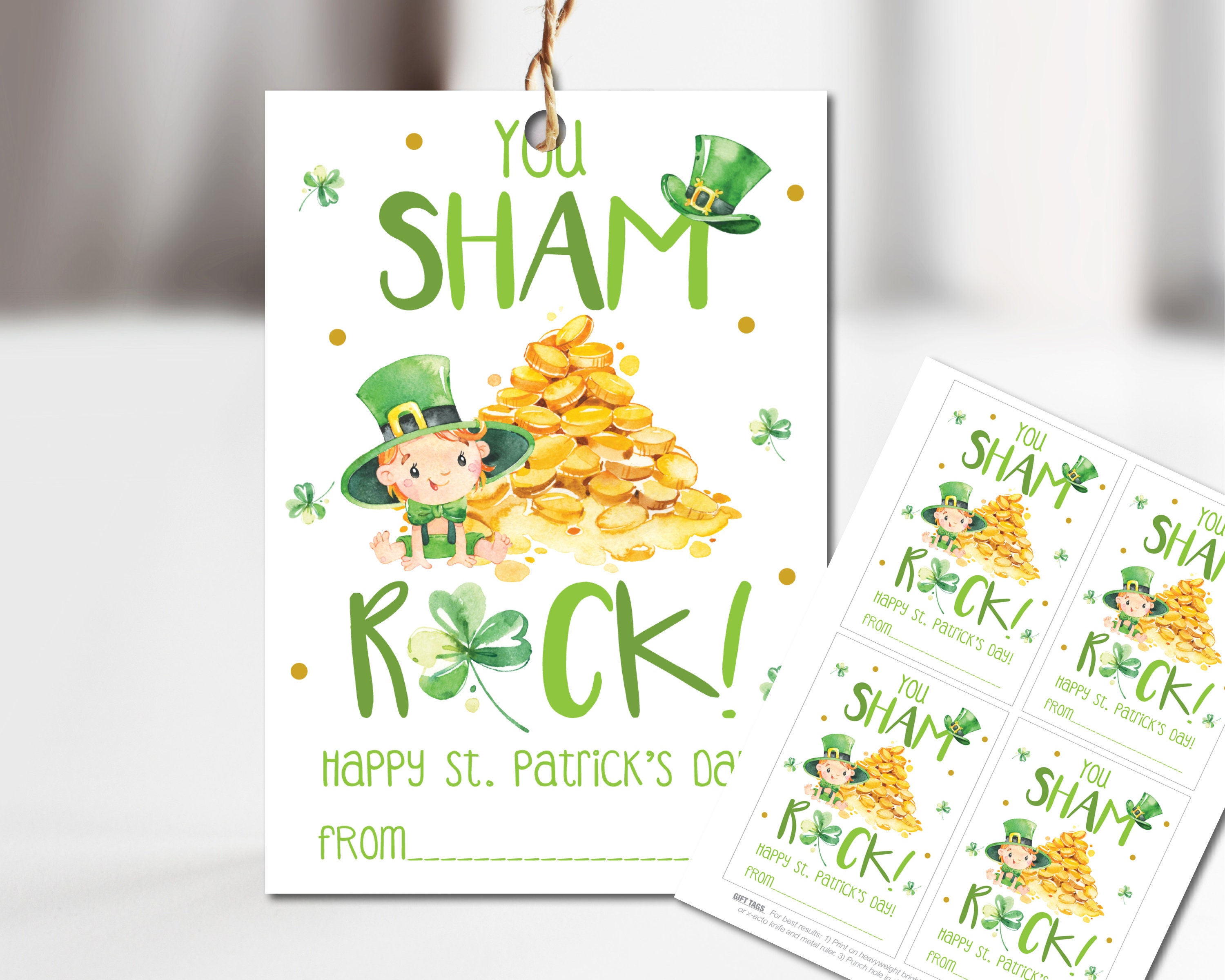 Paper Templates Design & Templates INSTANT DOWNLOAD You Sham Rock ...