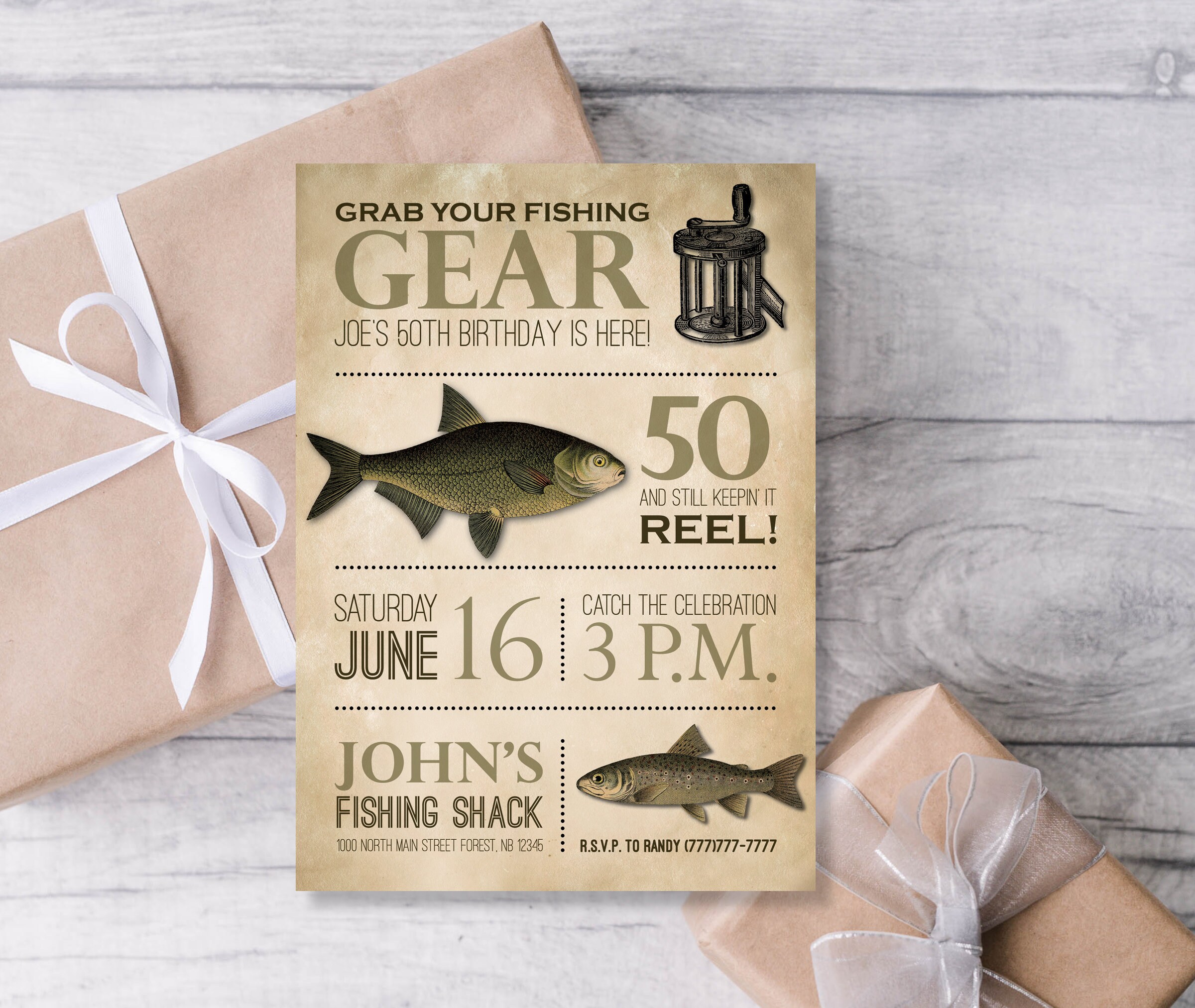 Fishing Invitation Fishing Party Invitation Fishing Birthday - Etsy