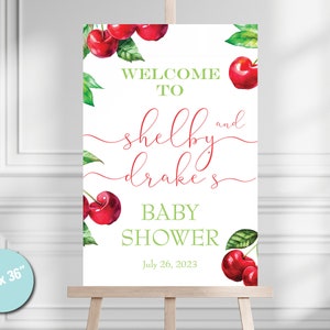 Cherry Baby Shower Welcome Sign: Sweet Celebration (digital File) CH1 ...