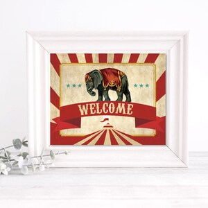 Circus Baby Shower Decoration, Vintage Carnival Welcome Sign, Vintage ...