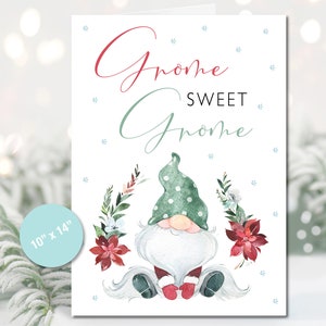 Gnome Christmas Party Posters, Gnome Printables, Gnome Christmas Decor ...