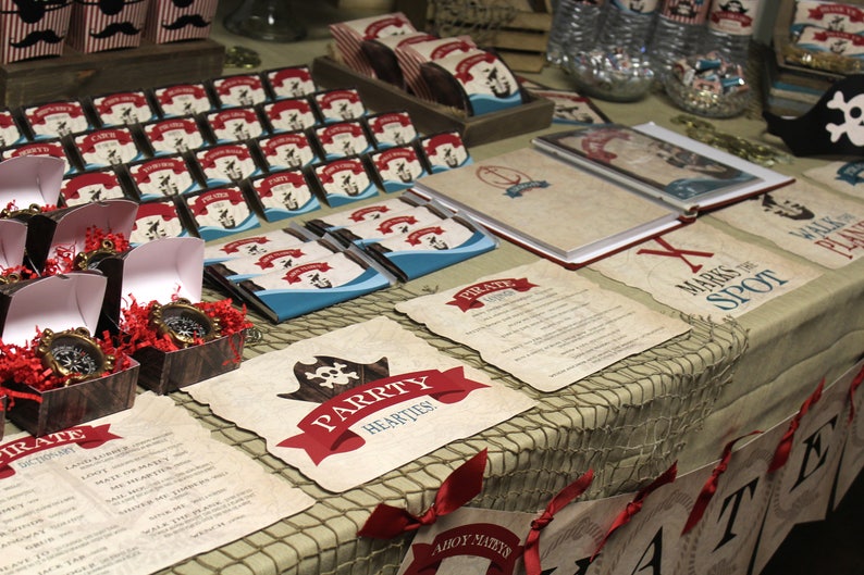 Party Signs Pirate Birthday Pirate Party Birthday Signs | Etsy