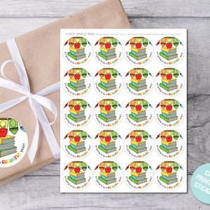 Back to School Gift Tag First Day of School Round Stickers PTO Teacher ...