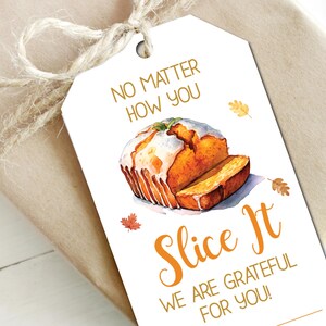 Thanksgiving Gift Tag | Baked Goods Favor Card | No Matter How You ...