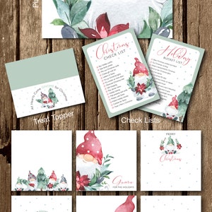 Gnome Decoration Kit Gnomes Christmas Printable Party Bundle - Etsy