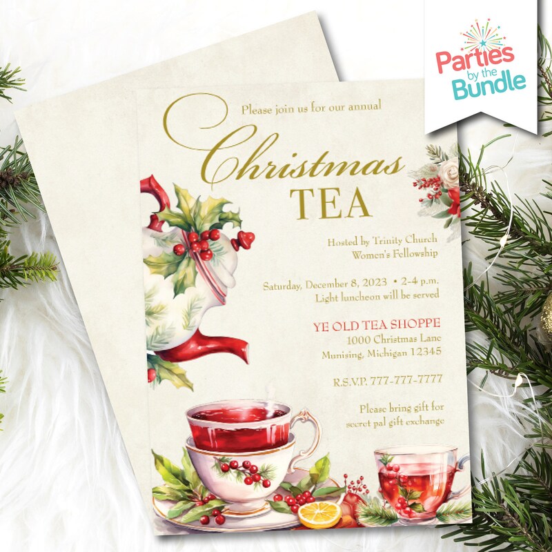 Christmas Tea Party - Etsy