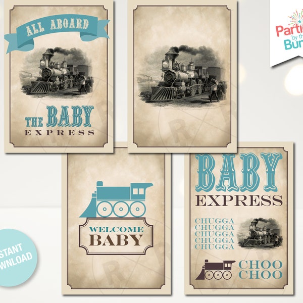All Aboard Printable Sign - Etsy