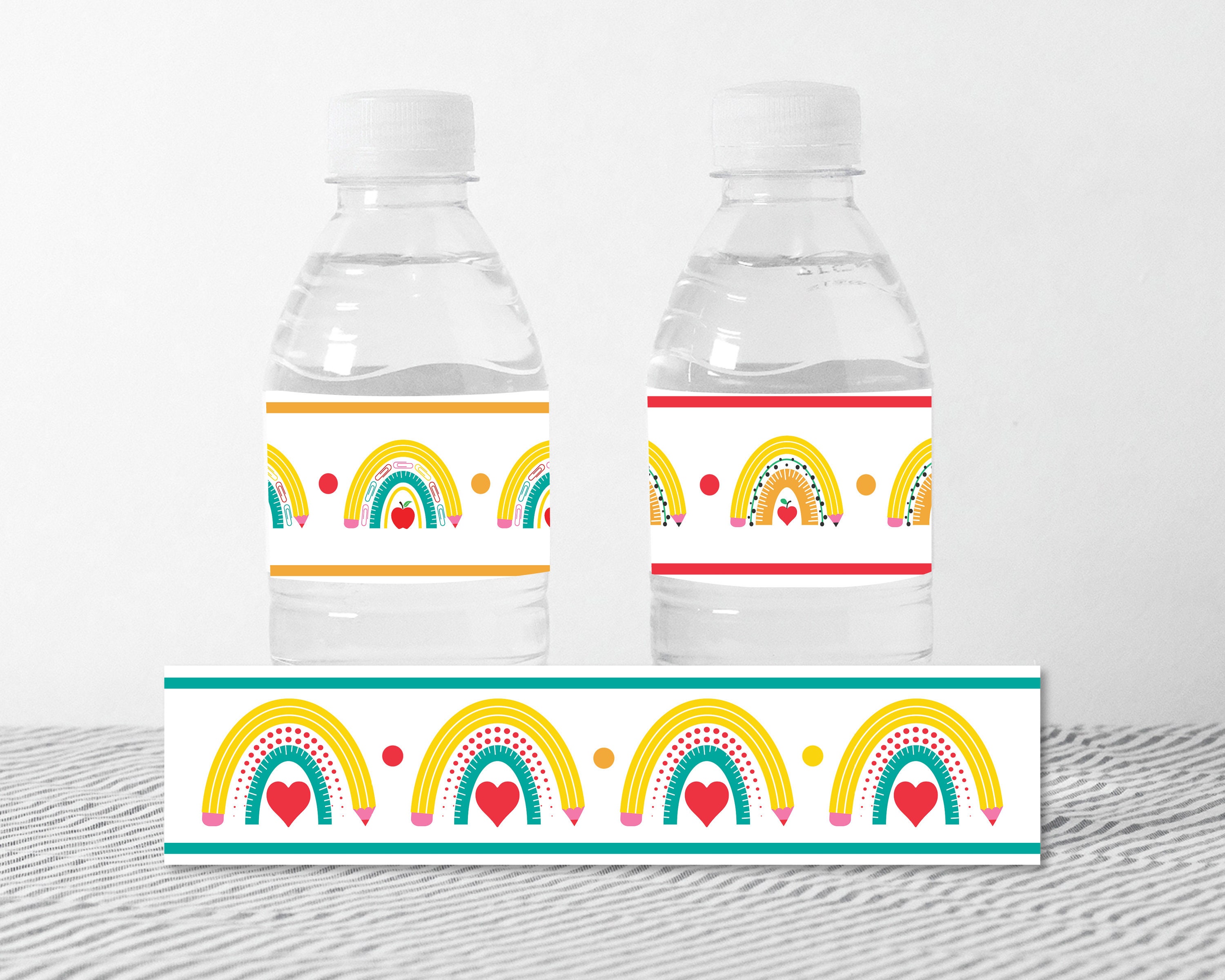 Back to School Water Bottle Labels: Printable Wrappers (instant ...