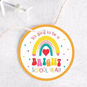 Back to School Gift Tags | First Day of School Circle Tag | Gift From ...