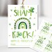 Printable St. Patrick's Day Gift Tag Shamrock Rainbow - Etsy