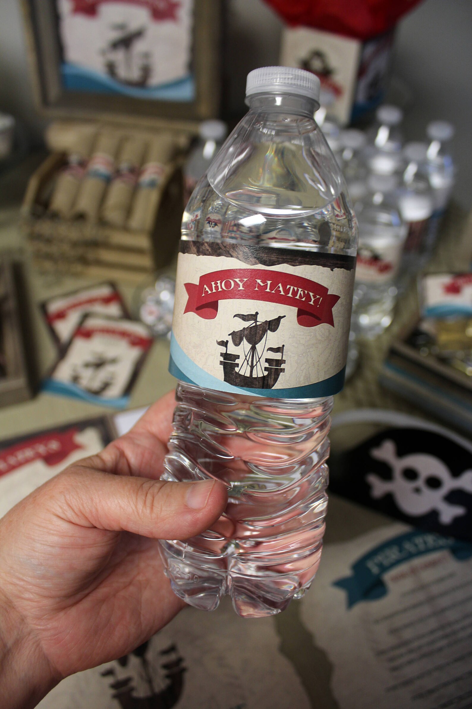 Water Bottle Labels Pirate Water Bottle Labels Drink Labels | Etsy