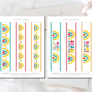 Back to School Water Bottle Labels | First Day of School Printable ...