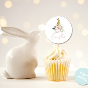 Easter Bunny Cupcake Toppers, Easter Printables, Easter Cupcake ...