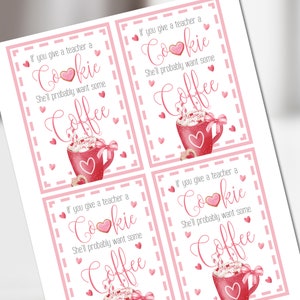 Printable Valentine's Day Gift Tag, If You Give Your Teacher Coffee ...