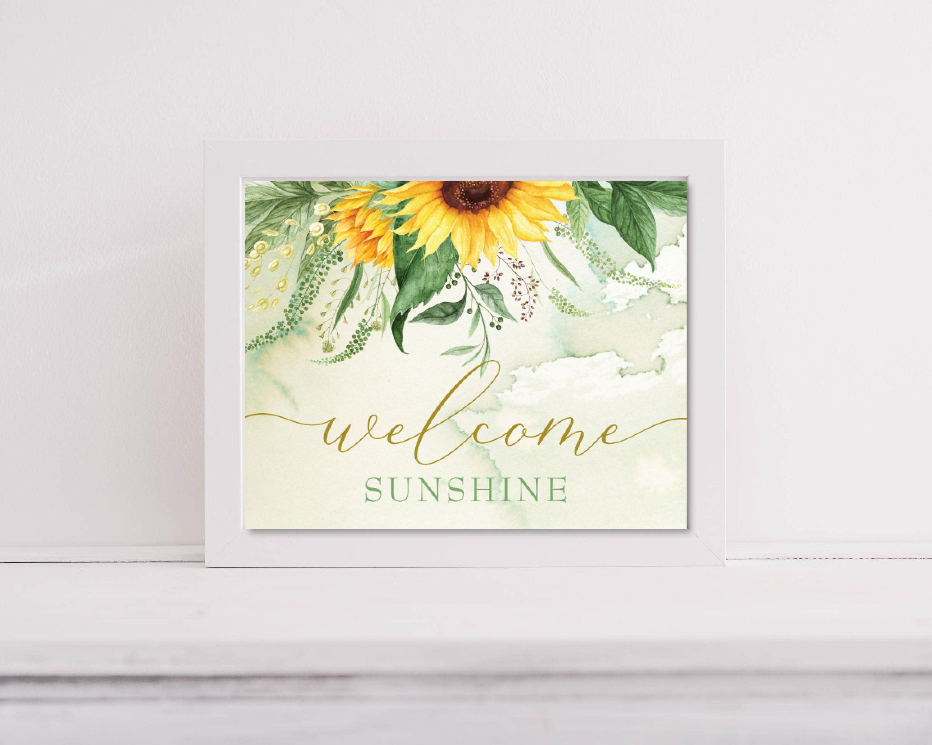 Sunflower Welcome Sign Little Sunflower Birthday Sign | Etsy