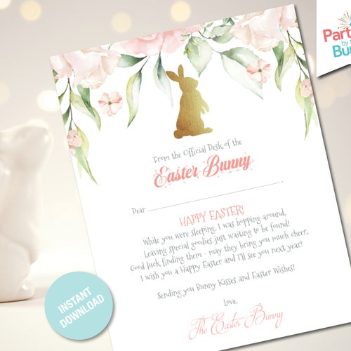 EDITABLE Official Easter Bunny Letter Bundle From the Desk of - Etsy