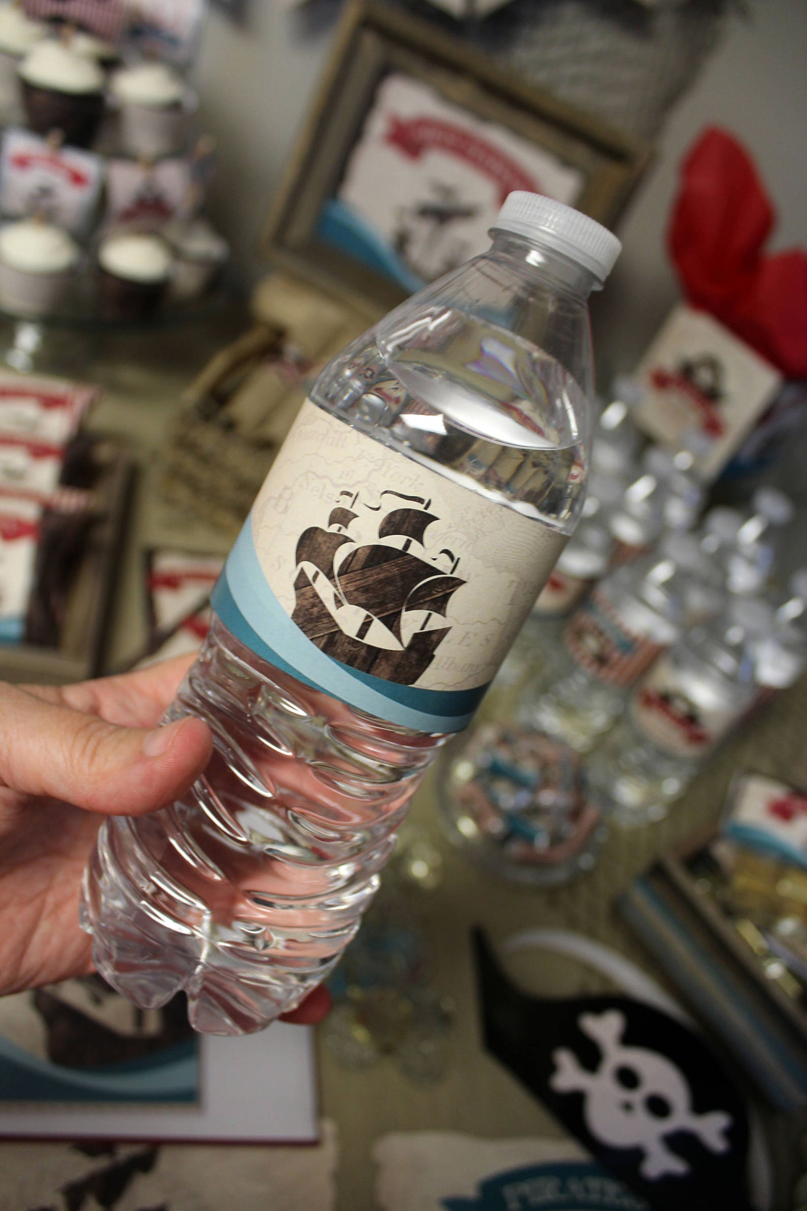 Water Bottle Labels, Pirate Water Bottle Labels, Drink Labels, Pirate ...
