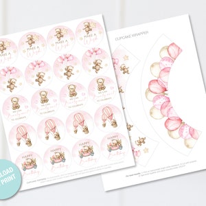 Teddy Bear Cupcake Toppers, Teddy Birthday Party Decorations, Teddy ...