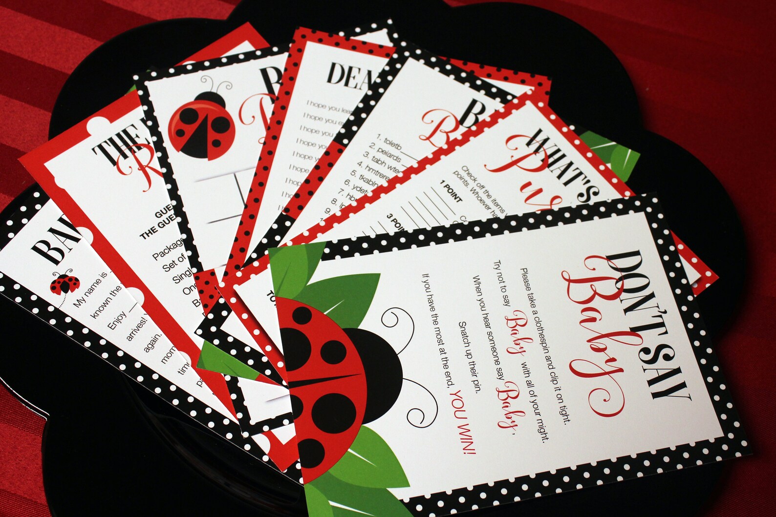 Ladybug Baby Shower Games, Little Lady Baby Shower Games, Ladybug Game ...