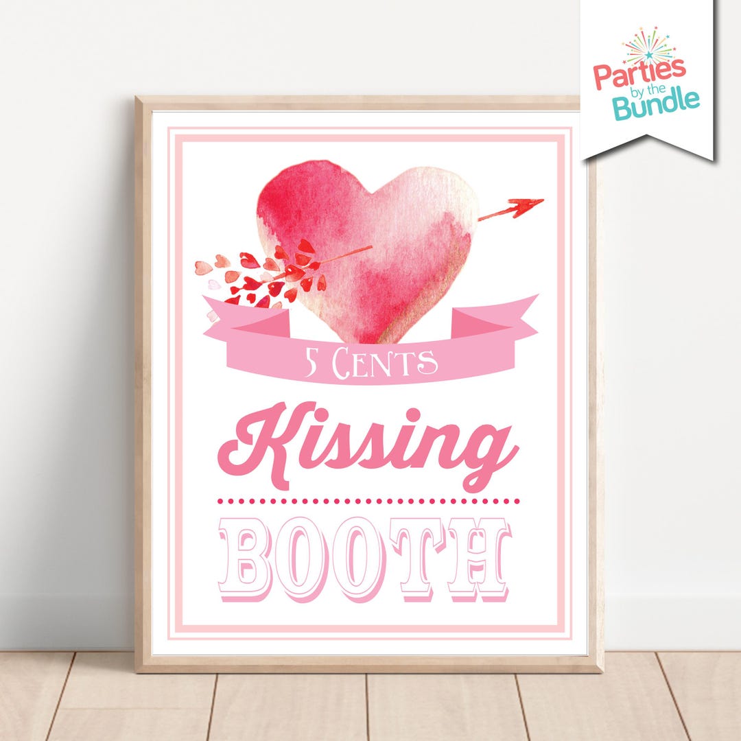 Kissing Booth Valentine Sign | Funny Photo Booth Decor | INSTANT ...