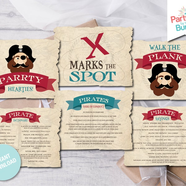 Pirate Signs Printable - Etsy