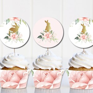 Easter Bunny Cupcake Toppers, Easter Printables, Easter Cupcake ...